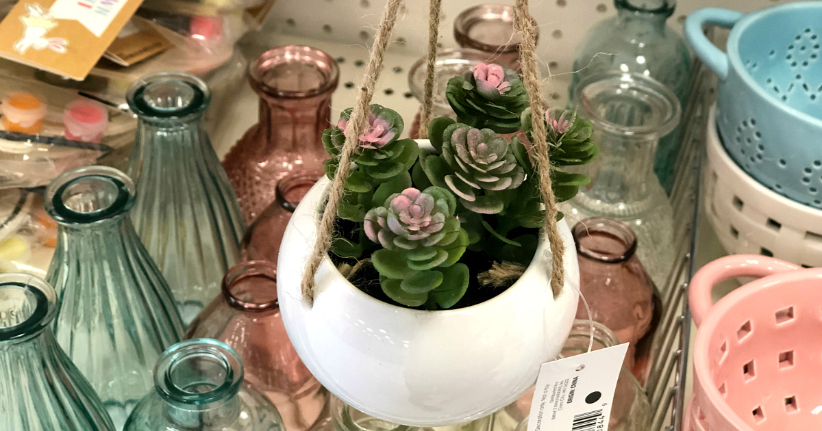 Hanging Faux Succulents Just $5 Each at Target